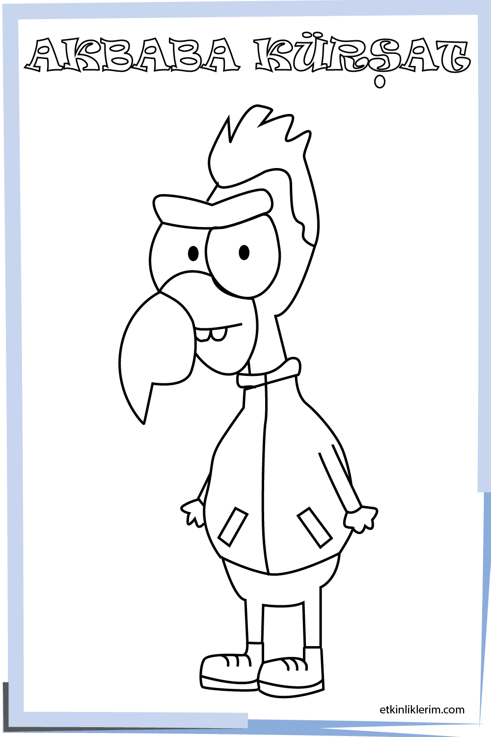 Akbaba Kürşat Resmi Boyama Sayfası – boyamasayfalari.com