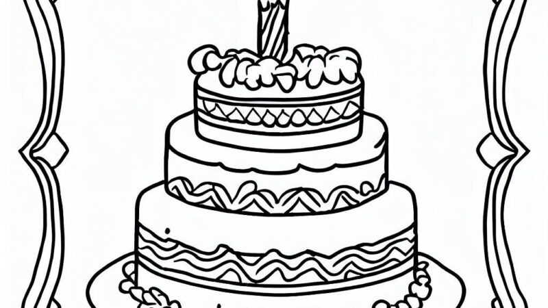 Doğum Günü Pastası Boyamaları – boyamasayfalari.com