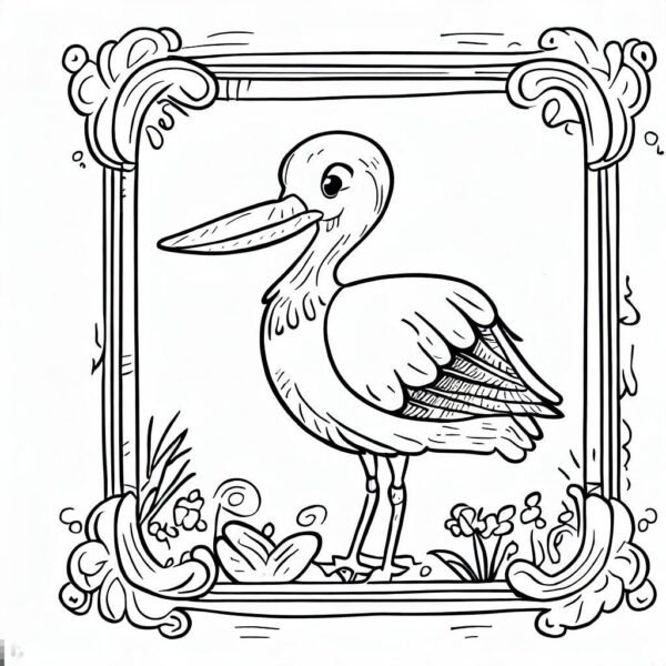 Leylek Resmi Okul Öncesi Boyama – boyamasayfalari.com