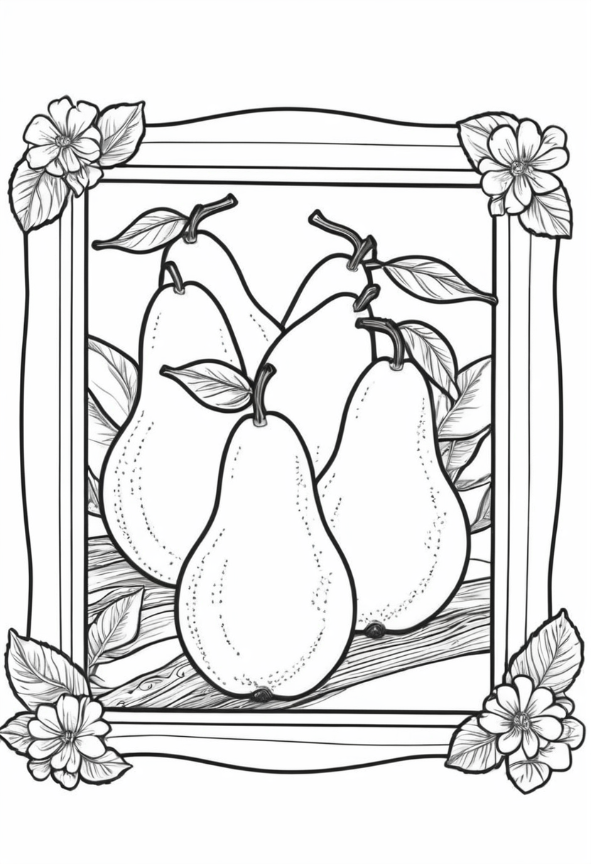 Eğlenceli Armut Boyamaları – boyamasayfalari.com