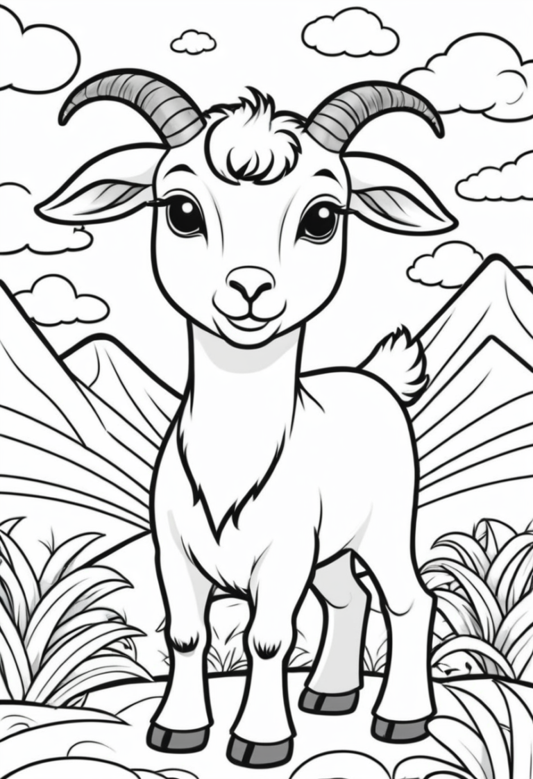 Keçi Boyama Sayfası – boyamasayfalari.com