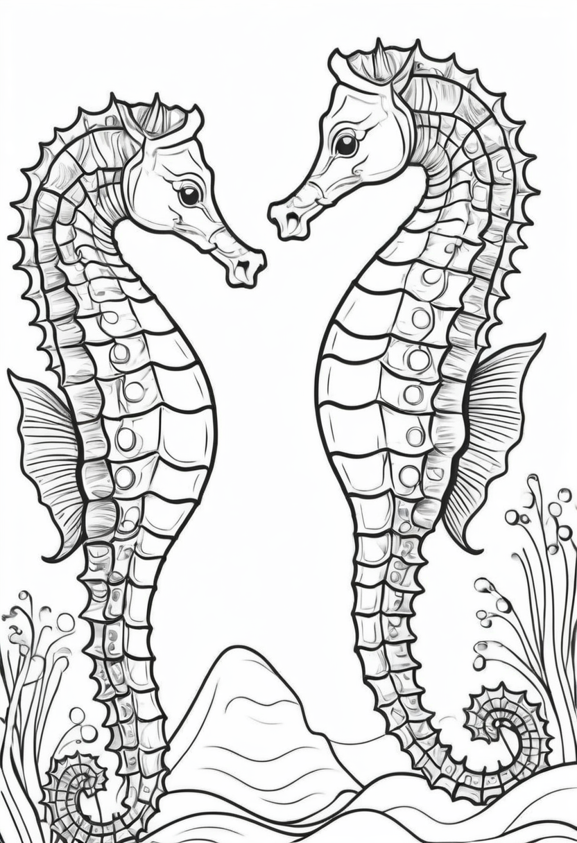 Deniz Atı Boyama Sayfası Yazdır – boyamasayfalari.com