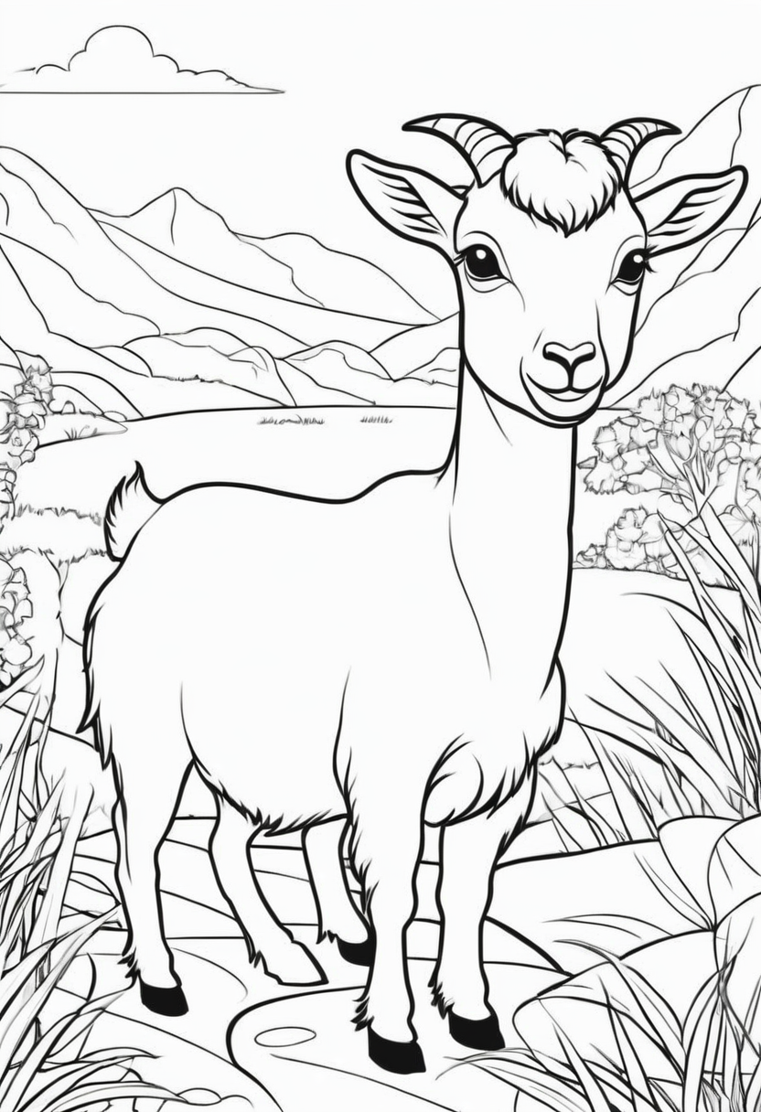 Keçi Boyama Sayfaları – boyamasayfalari.com