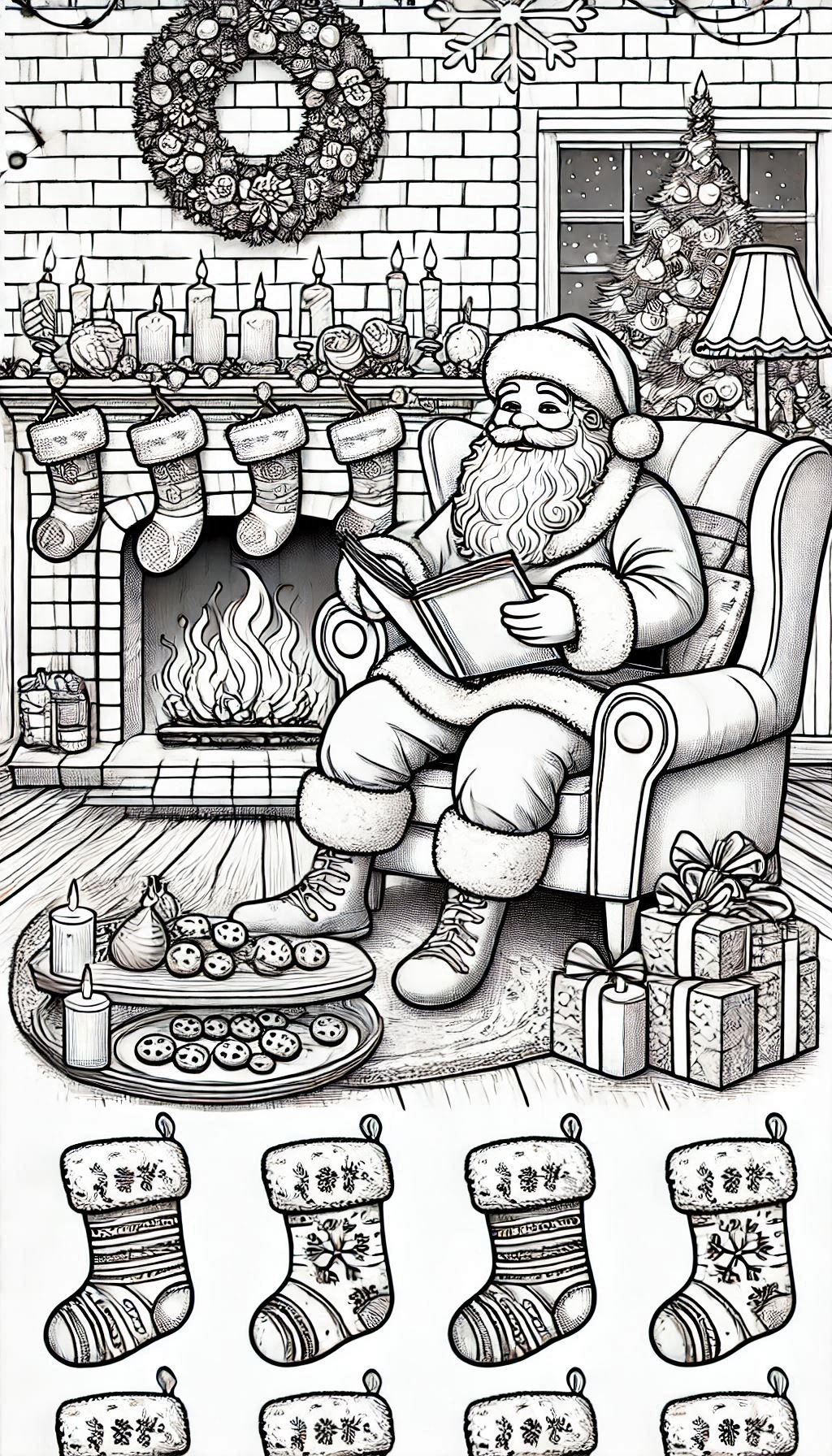 Noel Baba Boyama Sayfası PDF – boyamasayfalari.com