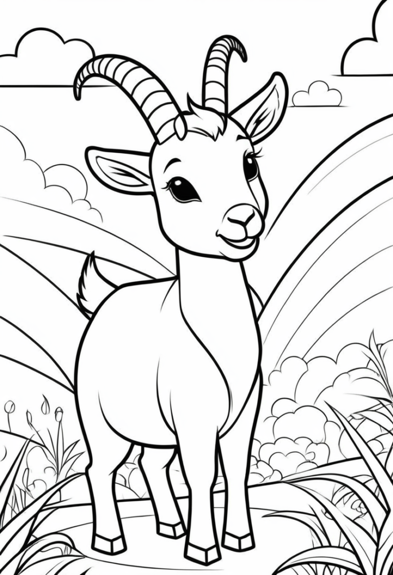 Keçi Resmi Boyaması – boyamasayfalari.com