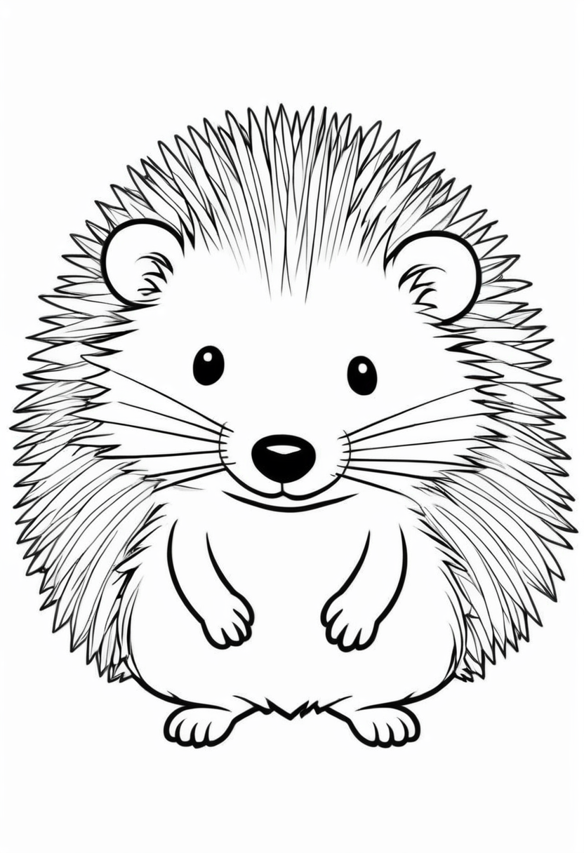 Kirpi Resmi Boyaması – boyamasayfalari.com