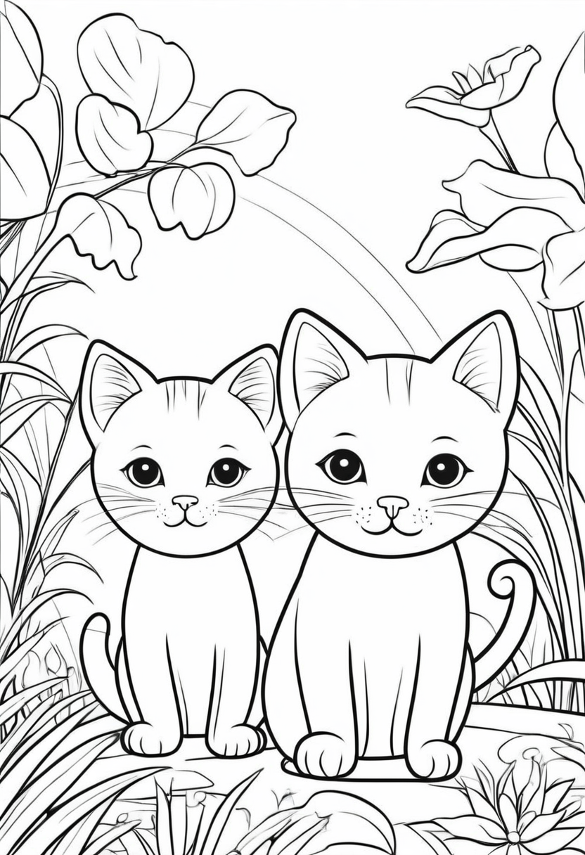 Ücretsiz Kedi Resmi Boyama Sayfası – boyamasayfalari.com