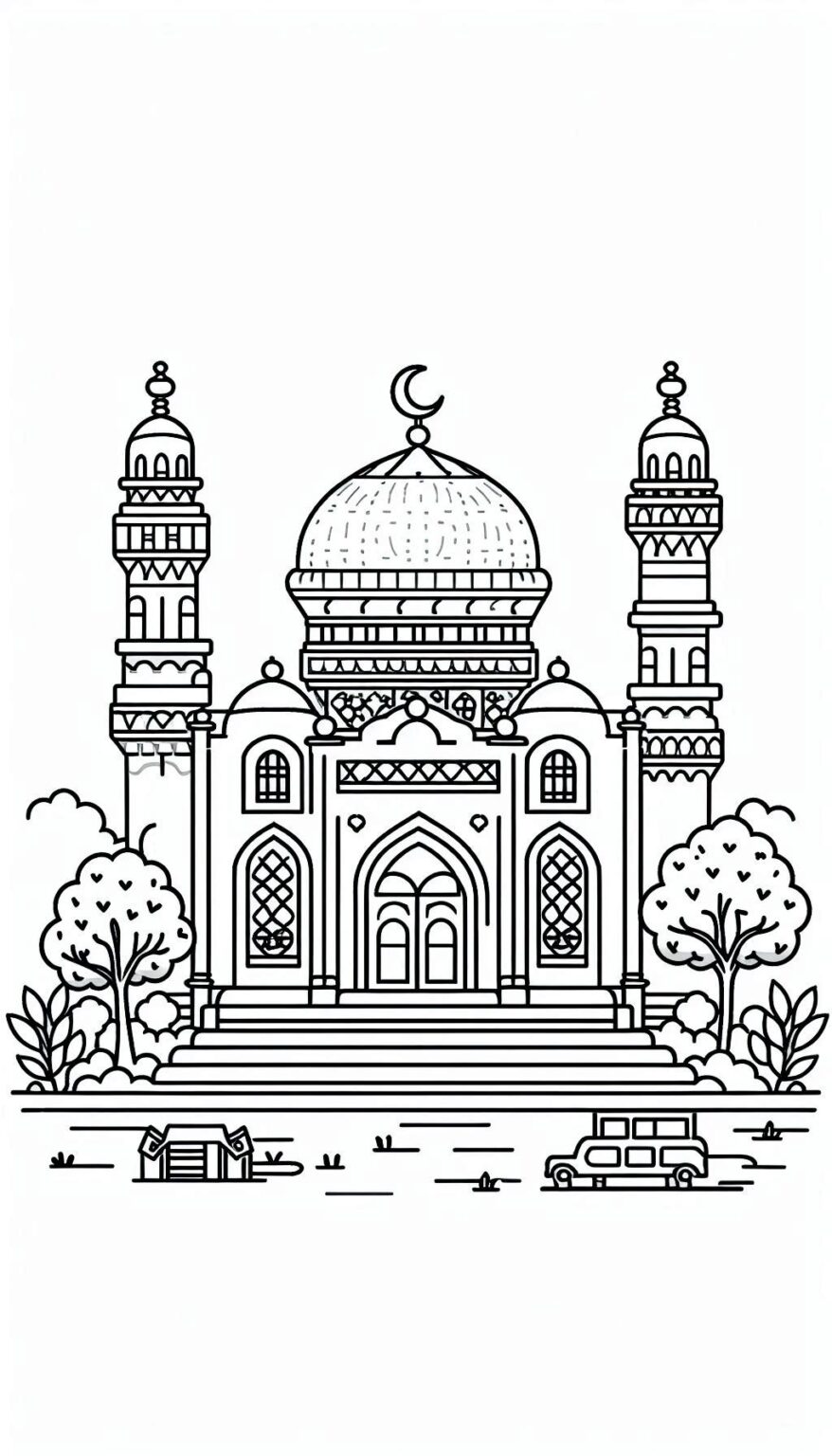 Cami Boyama Sayfalarıyla Kültürel Yolculuk – boyamasayfalari.com